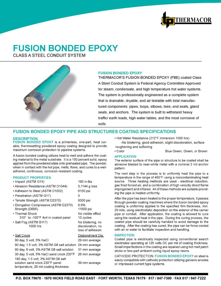 Brochures - Thermacor Process Inc. | Pre-insulated Piping Systems