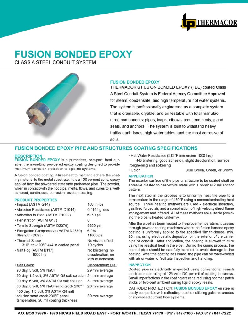 Brochures - Thermacor Process Inc. | Pre-insulated Piping Systems